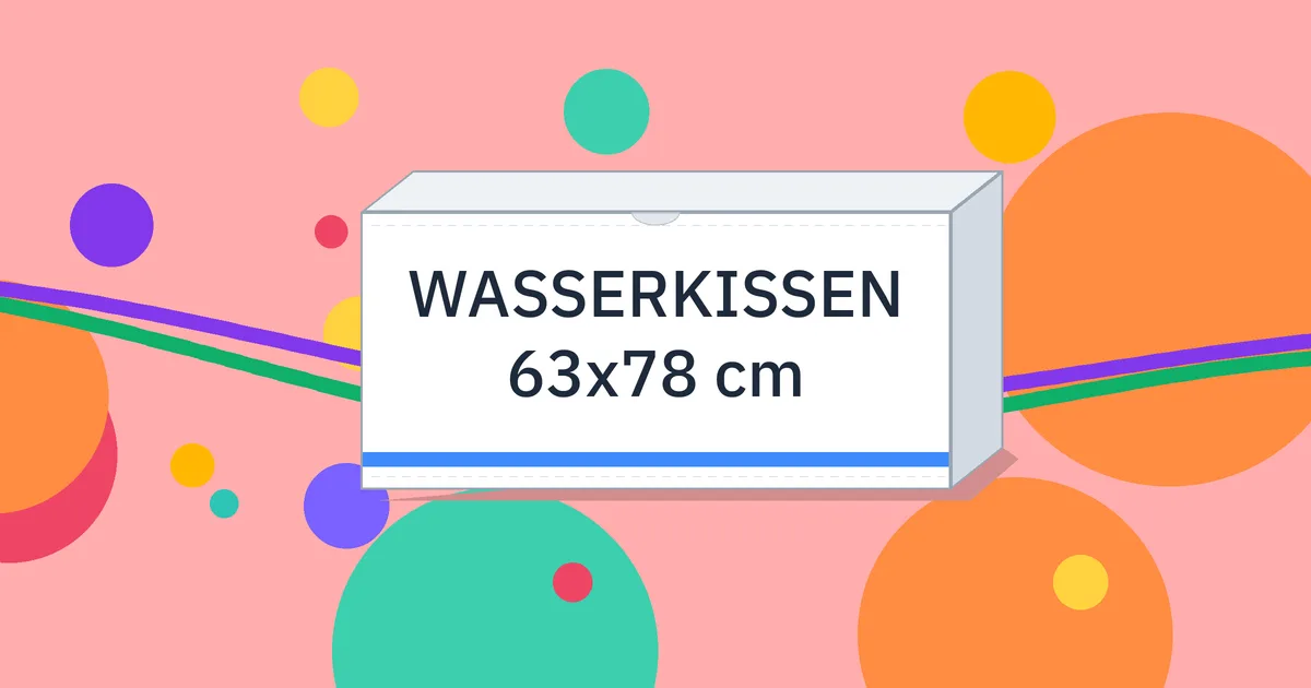 Symbolbild: Packung mit der Aufschrift WASSERKISSEN 63x78 cm (PZN 01740549) – Verfügbarkeit und Bezug in Apotheken in Frankfurt am Main