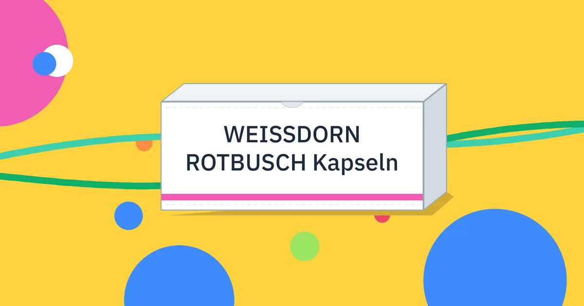 Symbolbild: Packung mit der Aufschrift WEISSDORN ROTBUSCH Kapseln (PZN 11308876) – Verfügbarkeit und Bezug in Apotheken in Frankfurt am Main