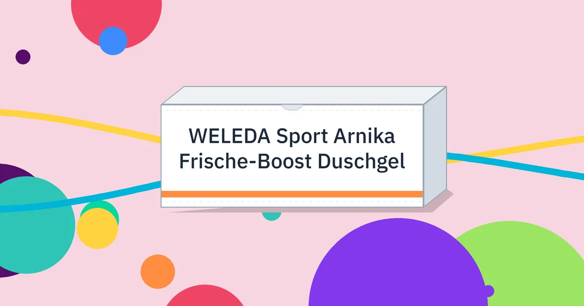 Symbolbild: Packung mit der Aufschrift WELEDA Sport Arnika Frische-Boost Duschgel (PZN 20323389) – Verfügbarkeit und Bezug in Apotheken in Frankfurt am Main