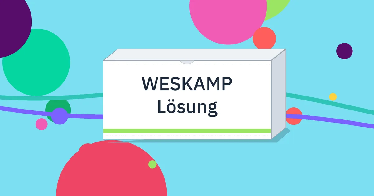 Symbolbild: Packung mit der Aufschrift WESKAMP Lösung (PZN 05023017) – Verfügbarkeit und Bezug in Apotheken in Frankfurt am Main