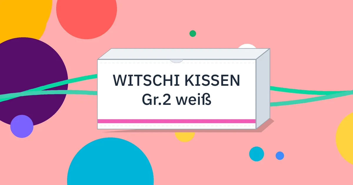 Symbolbild: Packung mit der Aufschrift WITSCHI KISSEN Gr.2 weiß (PZN 03668603) – Verfügbarkeit und Bezug in Apotheken in Frankfurt am Main