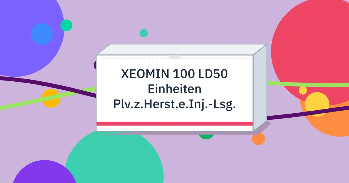 Symbolbild: Packung mit der Aufschrift XEOMIN 100 LD50 Einheiten Plv.z.Herst.e.Inj.-Lsg. (PZN 13335222) – Verfügbarkeit und Bezug in Apotheken in Frankfurt am Main