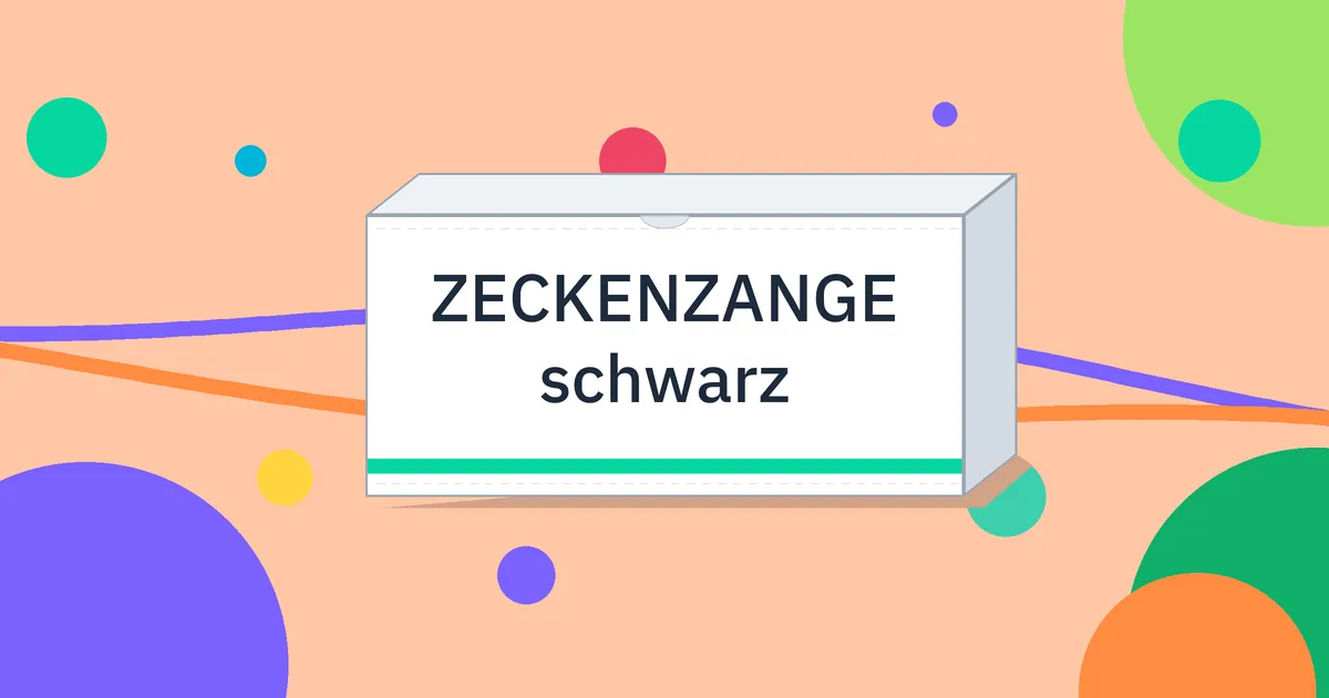 Symbolbild: Packung mit der Aufschrift ZECKENZANGE schwarz (PZN 01520954) – Verfügbarkeit und Bezug in Apotheken in Frankfurt am Main