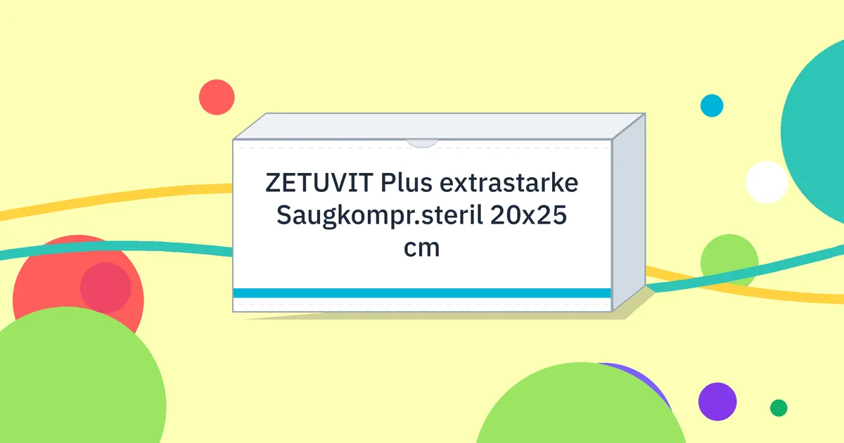 Symbolbild: Packung mit der Aufschrift ZETUVIT Plus extrastarke Saugkompr.steril 20x25 cm (PZN 18717046) – Verfügbarkeit und Bezug in Apotheken in Frankfurt am Main