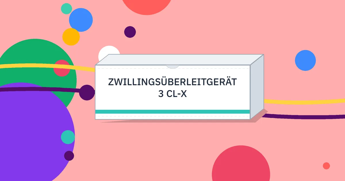 Symbolbild: Packung mit der Aufschrift ZWILLINGSÜBERLEITGERÄT 3 CL-X (PZN 08530795) – Verfügbarkeit und Bezug in Apotheken in Frankfurt am Main