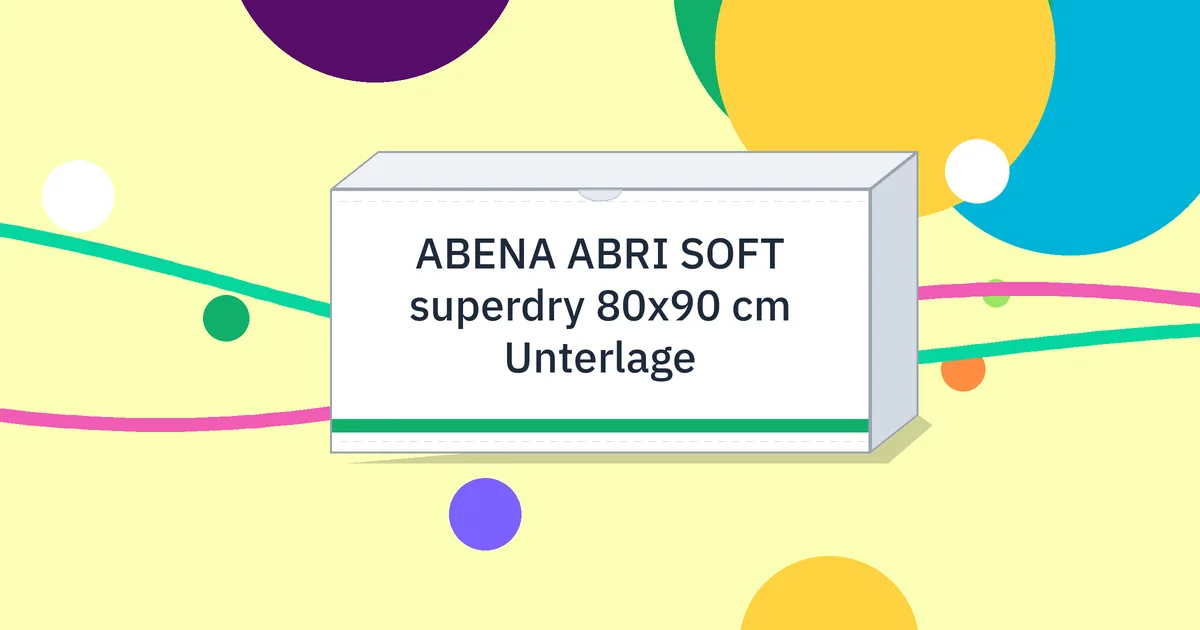Symbolbild: Packung mit der Aufschrift ABENA ABRI SOFT superdry 80x90 cm Unterlage (PZN 18319110) – Verfügbarkeit und Bezug in Apotheken in Frankfurt am Main