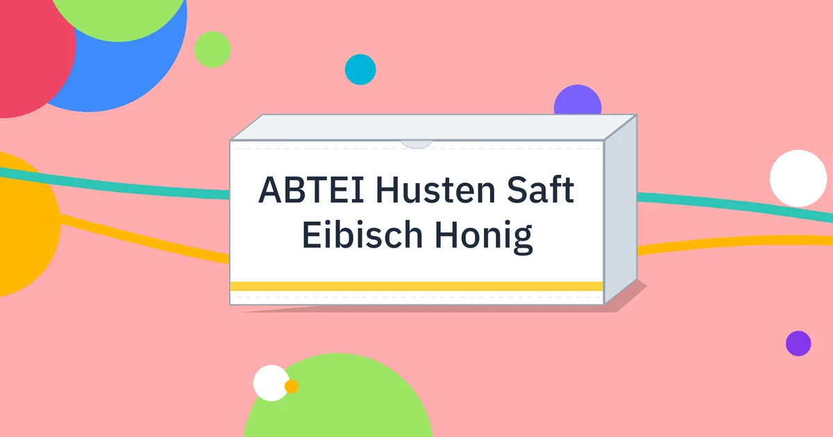 Symbolbild: Packung mit der Aufschrift ABTEI Husten Saft Eibisch Honig (PZN 14217080) – Verfügbarkeit und Bezug in Apotheken in Frankfurt am Main