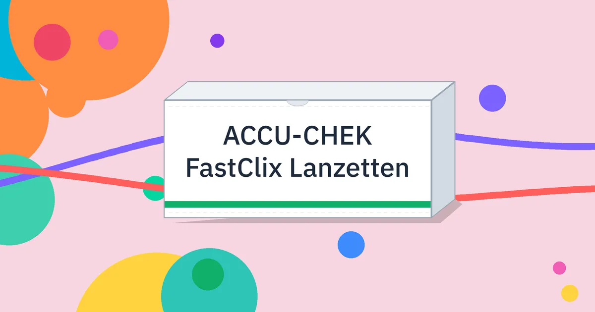 Symbolbild: Packung mit der Aufschrift ACCU-CHEK FastClix Lanzetten (PZN 16697960) – Verfügbarkeit und Bezug in Apotheken in Frankfurt am Main