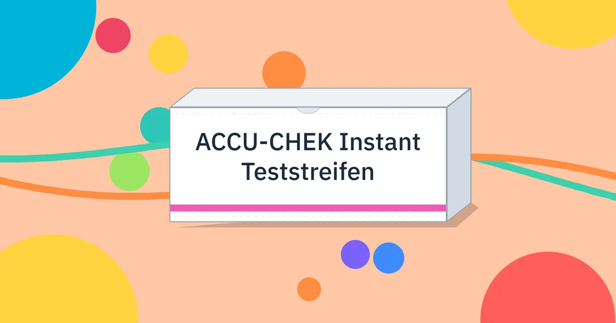 Symbolbild: Packung mit der Aufschrift ACCU-CHEK Instant Teststreifen (PZN 17165892) – Verfügbarkeit und Bezug in Apotheken in Frankfurt am Main