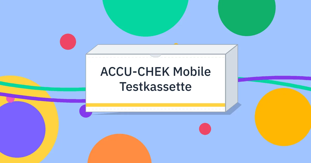Symbolbild: Packung mit der Aufschrift ACCU-CHEK Mobile Testkassette (PZN 17830579) – Verfügbarkeit und Bezug in Apotheken in Frankfurt am Main