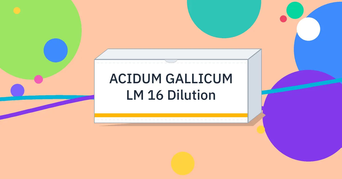 Symbolbild: Packung mit der Aufschrift ACIDUM GALLICUM LM 16 Dilution (PZN 13275626) – Verfügbarkeit und Bezug in Apotheken in Frankfurt am Main