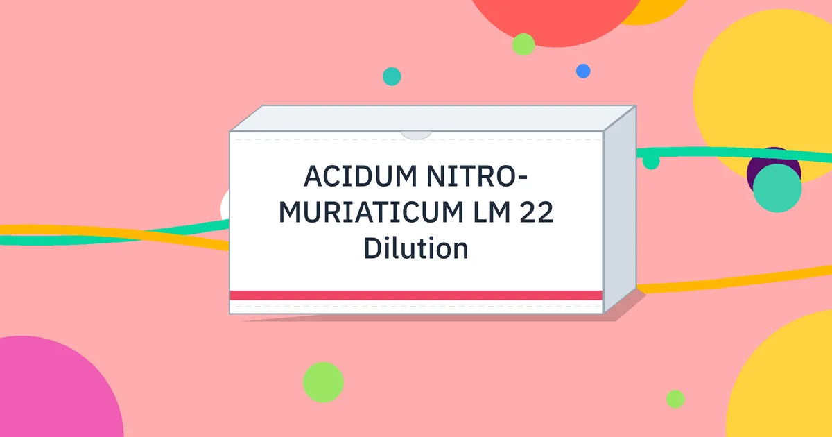 Symbolbild: Packung mit der Aufschrift ACIDUM NITRO-MURIATICUM LM 22 Dilution (PZN 13280372) – Verfügbarkeit und Bezug in Apotheken in Frankfurt am Main