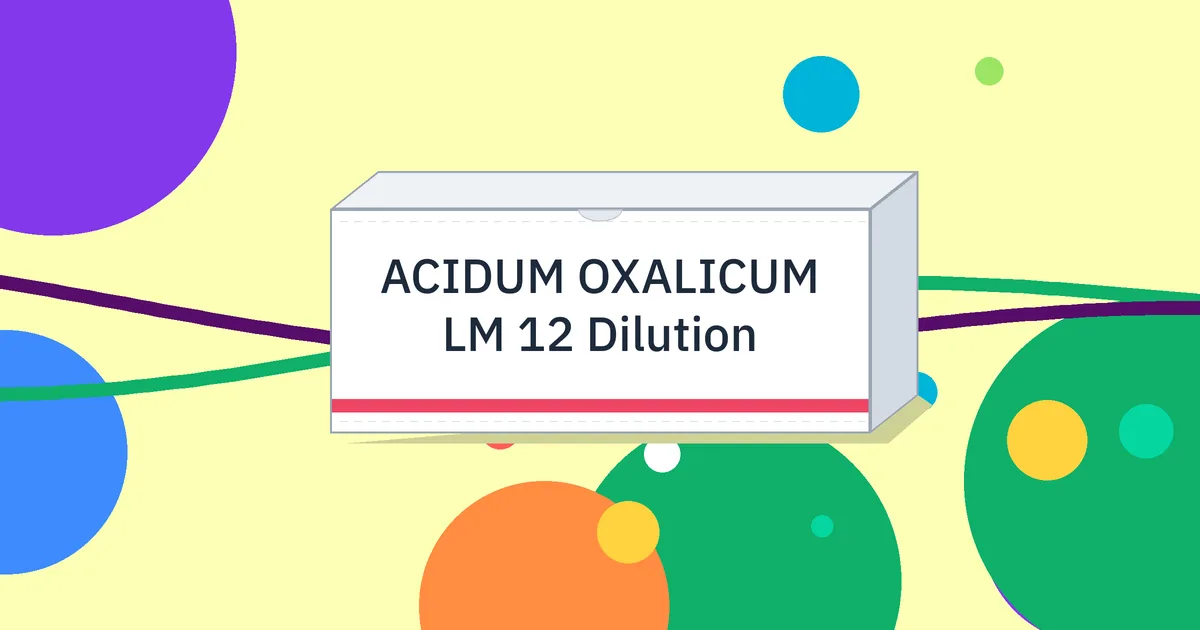 Symbolbild: Packung mit der Aufschrift ACIDUM OXALICUM LM 12 Dilution (PZN 13281029) – Verfügbarkeit und Bezug in Apotheken in Frankfurt am Main