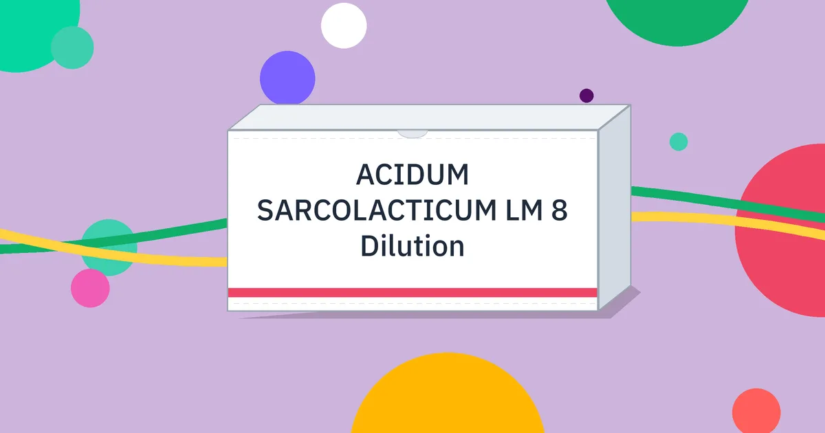 Symbolbild: Packung mit der Aufschrift ACIDUM SARCOLACTICUM LM 8 Dilution (PZN 13282796) – Verfügbarkeit und Bezug in Apotheken in Frankfurt am Main