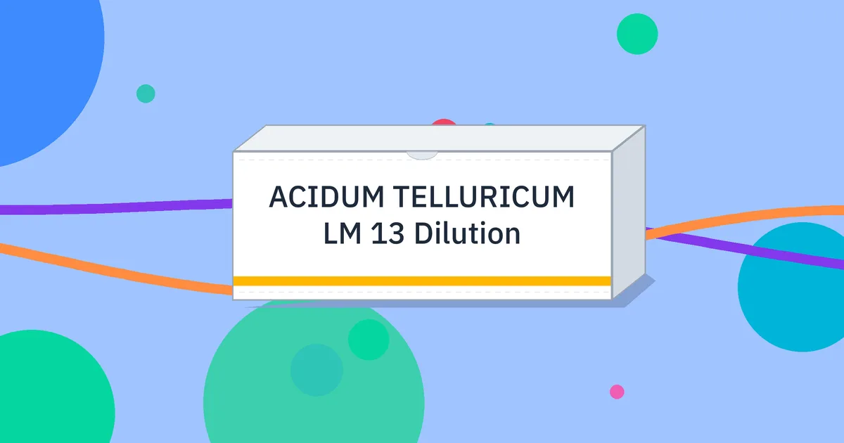 Symbolbild: Packung mit der Aufschrift ACIDUM TELLURICUM LM 13 Dilution (PZN 13287670) – Verfügbarkeit und Bezug in Apotheken in Frankfurt am Main
