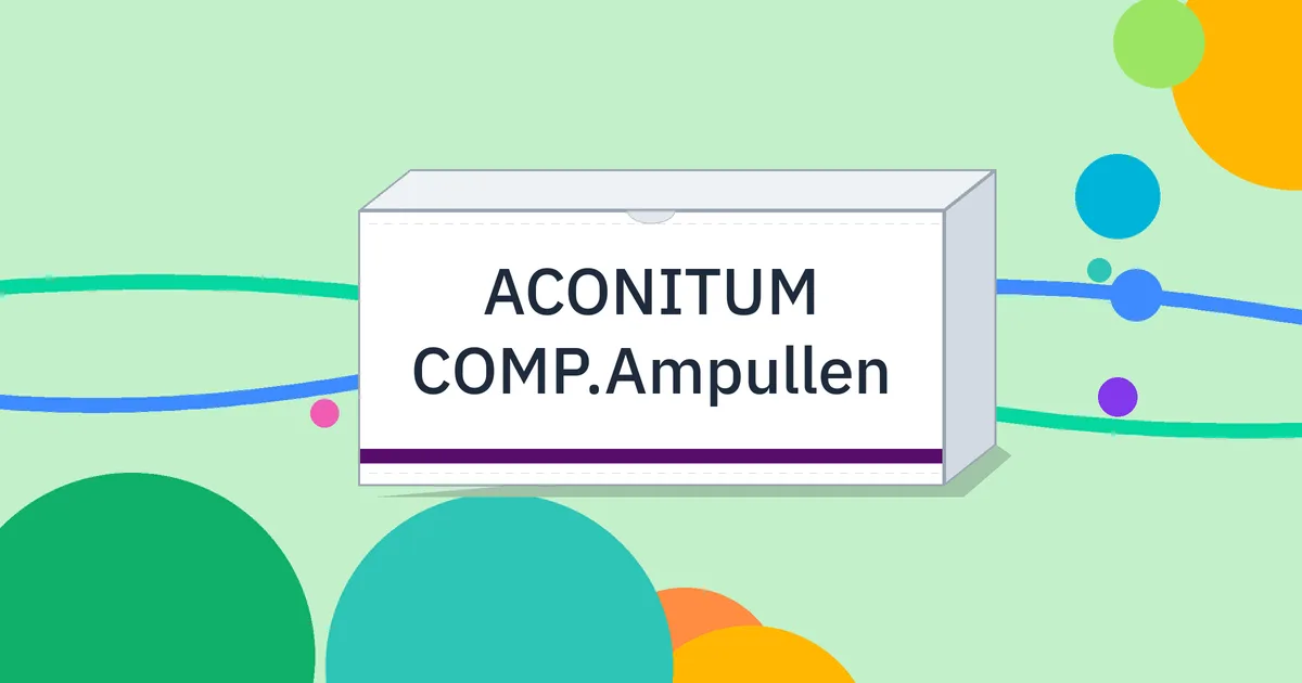 Symbolbild: Packung mit der Aufschrift ACONITUM COMP.Ampullen (PZN 01750499) – Verfügbarkeit und Bezug in Apotheken in Frankfurt am Main