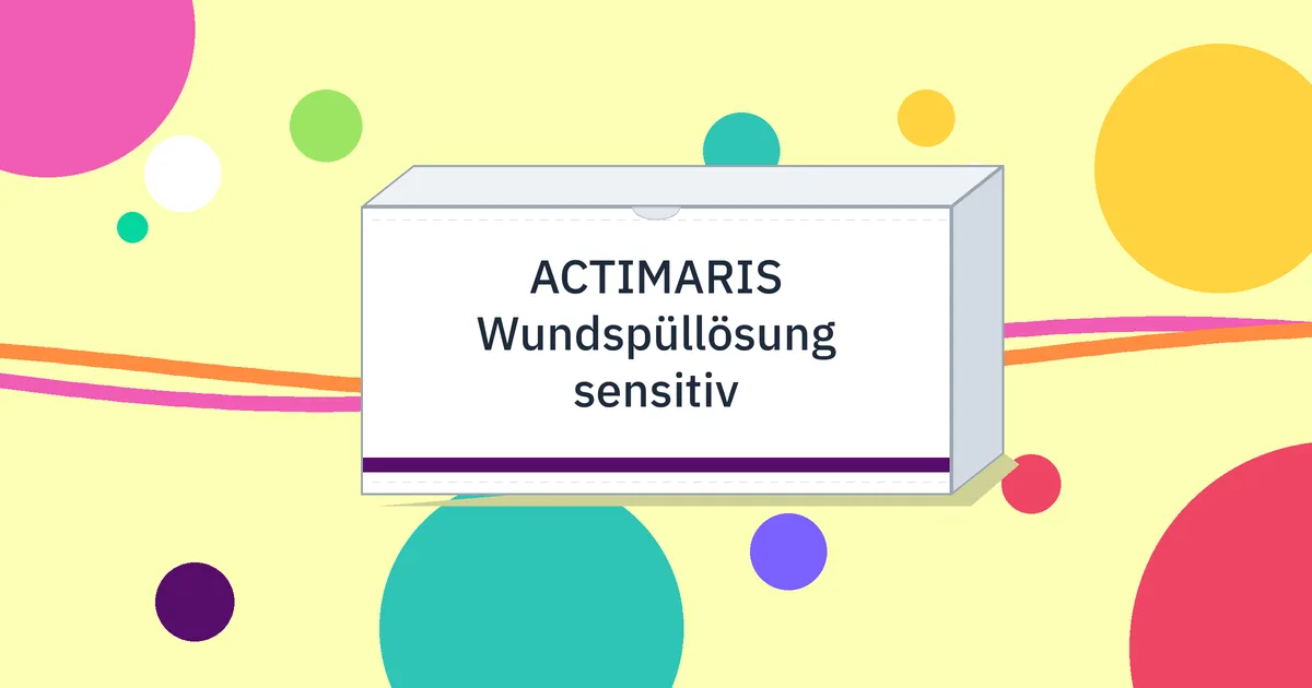 Symbolbild: Packung mit der Aufschrift ACTIMARIS Wundspüllösung sensitiv (PZN 10259041) – Verfügbarkeit und Bezug in Apotheken in Frankfurt am Main