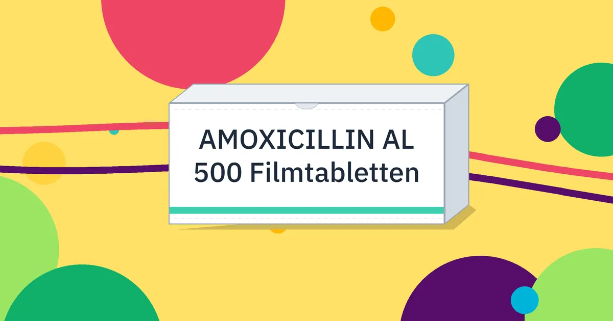 Symbolbild: Packung mit der Aufschrift AMOXICILLIN AL 500 Filmtabletten (PZN 04751482) – Verfügbarkeit und Bezug in Apotheken in Frankfurt am Main