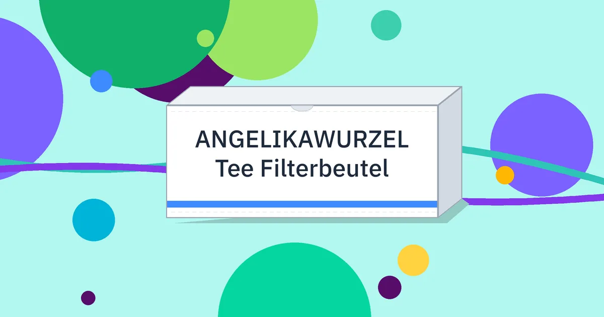 Symbolbild: Packung mit der Aufschrift ANGELIKAWURZEL Tee Filterbeutel (PZN 01244715) – Verfügbarkeit und Bezug in Apotheken in Frankfurt am Main