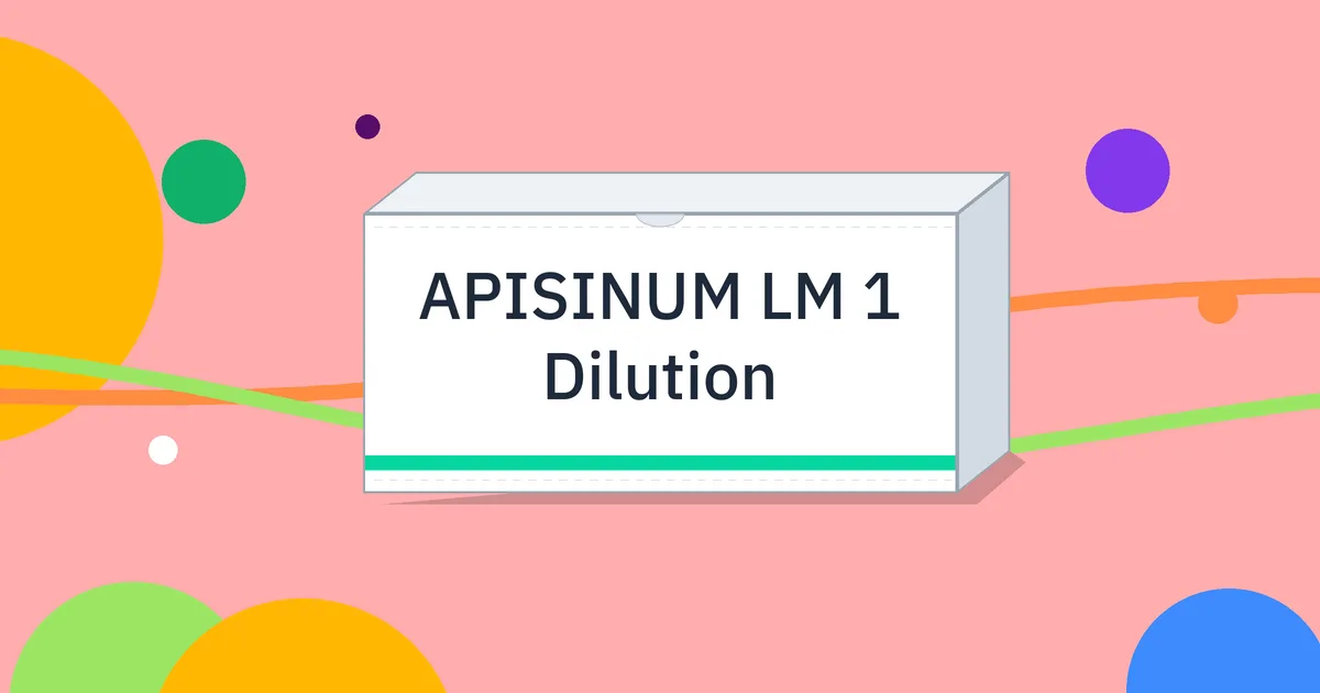 Symbolbild: Packung mit der Aufschrift APISINUM LM 1 Dilution (PZN 12456627) – Verfügbarkeit und Bezug in Apotheken in Frankfurt am Main