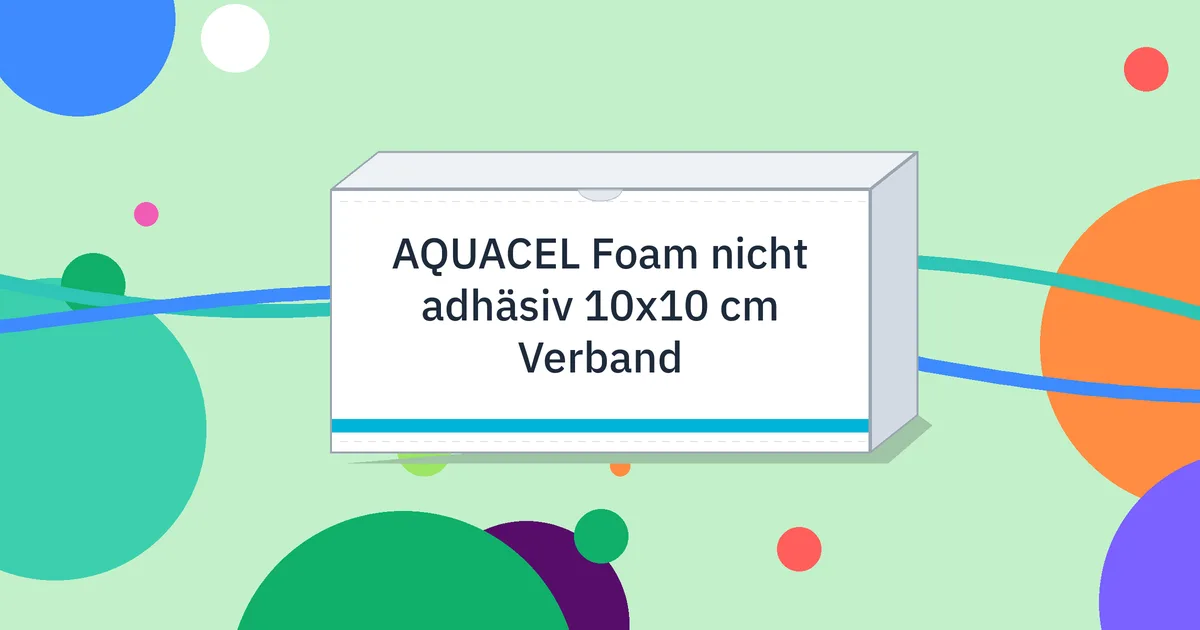Symbolbild: Packung mit der Aufschrift AQUACEL Foam nicht adhäsiv 10x10 cm Verband (PZN 12419649) – Verfügbarkeit und Bezug in Apotheken in Frankfurt am Main