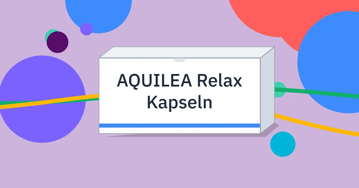 Symbolbild: Packung mit der Aufschrift AQUILEA Relax Kapseln (PZN 17395735) – Verfügbarkeit und Bezug in Apotheken in Frankfurt am Main