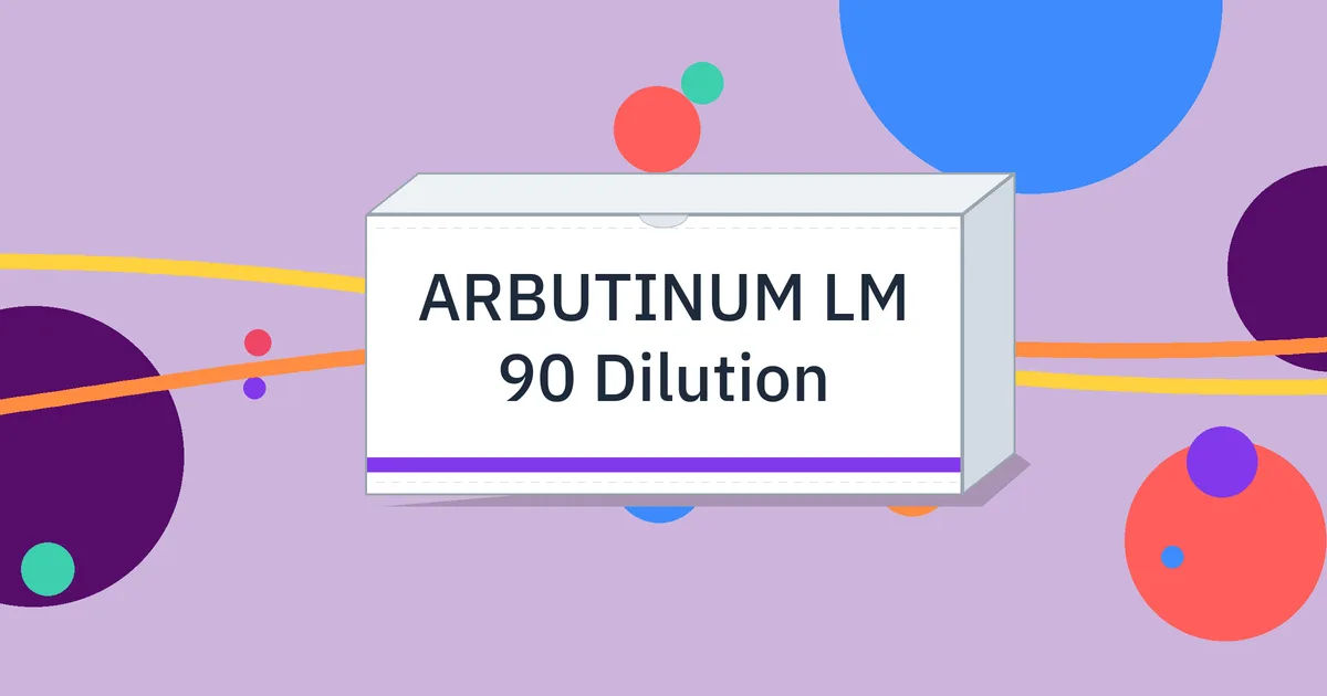 Symbolbild: Packung mit der Aufschrift ARBUTINUM LM 90 Dilution (PZN 13387147) – Verfügbarkeit und Bezug in Apotheken in Frankfurt am Main