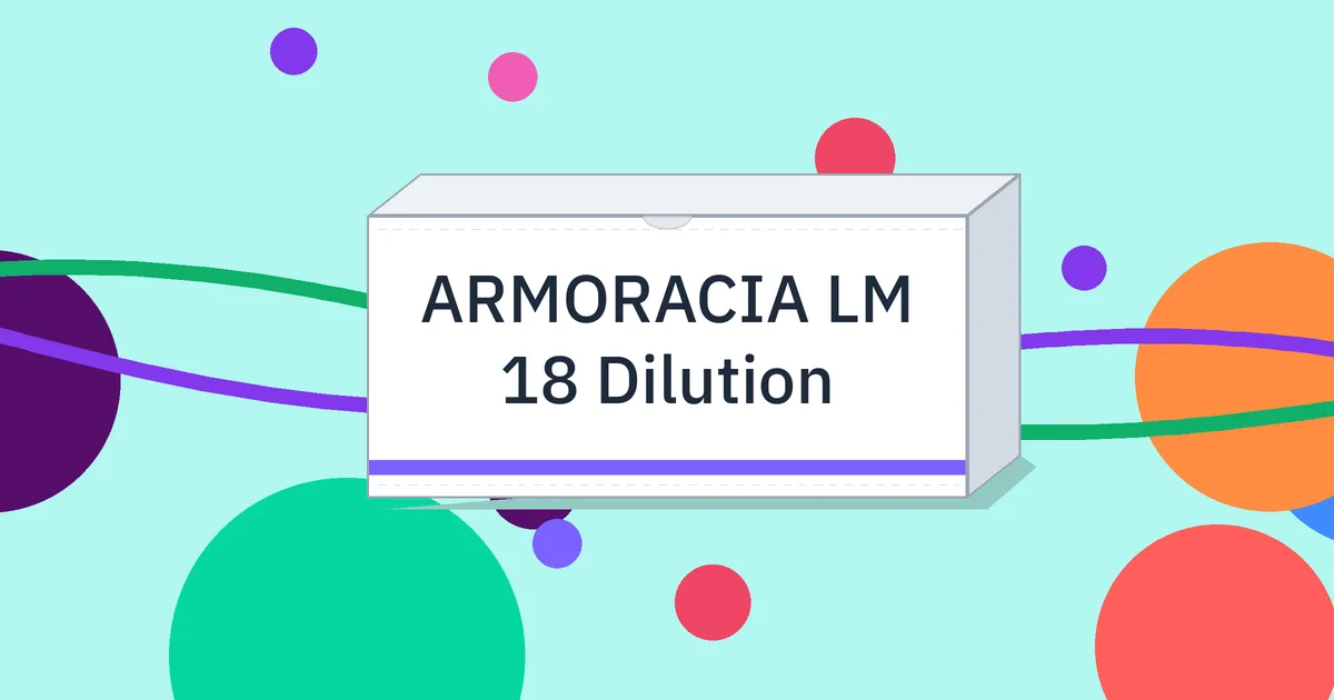 Symbolbild: Packung mit der Aufschrift ARMORACIA LM 18 Dilution (PZN 13393449) – Verfügbarkeit und Bezug in Apotheken in Frankfurt am Main