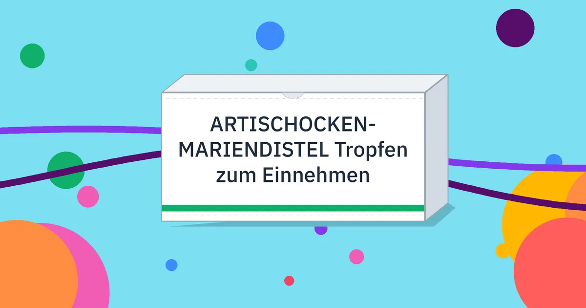 Symbolbild: Packung mit der Aufschrift ARTISCHOCKEN-MARIENDISTEL Tropfen zum Einnehmen (PZN 11366247) – Verfügbarkeit und Bezug in Apotheken in Frankfurt am Main