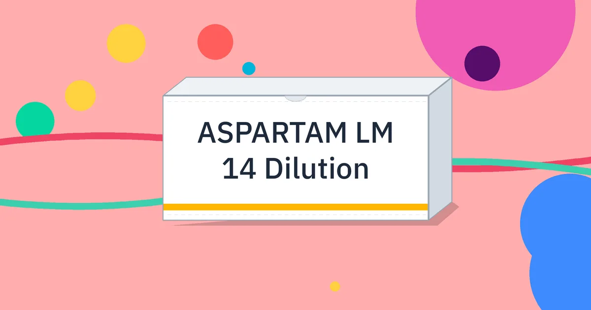 Symbolbild: Packung mit der Aufschrift ASPARTAM LM 14 Dilution (PZN 12782019) – Verfügbarkeit und Bezug in Apotheken in Frankfurt am Main