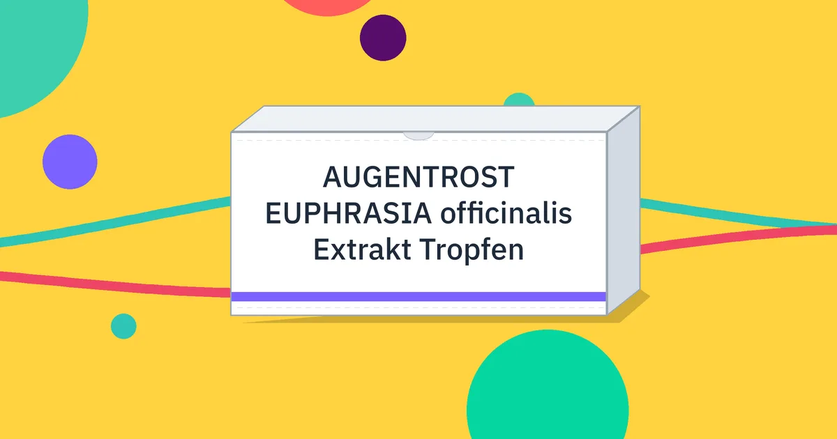 Symbolbild: Packung mit der Aufschrift AUGENTROST EUPHRASIA officinalis Extrakt Tropfen (PZN 20210840) – Verfügbarkeit und Bezug in Apotheken in Frankfurt am Main