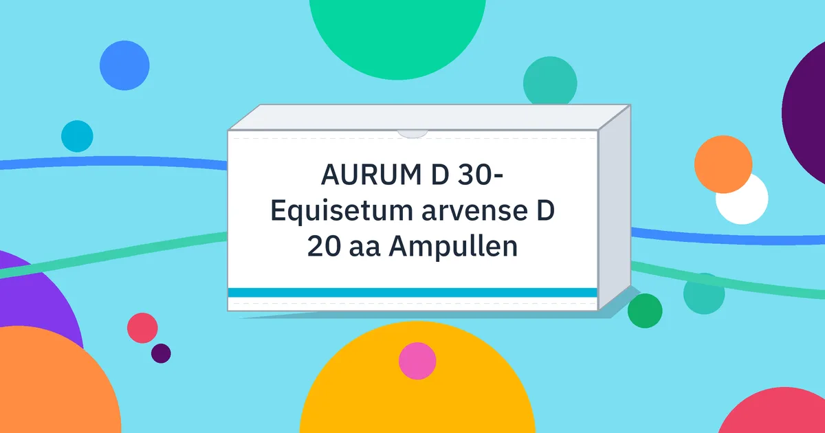 Symbolbild: Packung mit der Aufschrift AURUM D 30-Equisetum arvense D 20 aa Ampullen (PZN 01619138) – Verfügbarkeit und Bezug in Apotheken in Frankfurt am Main