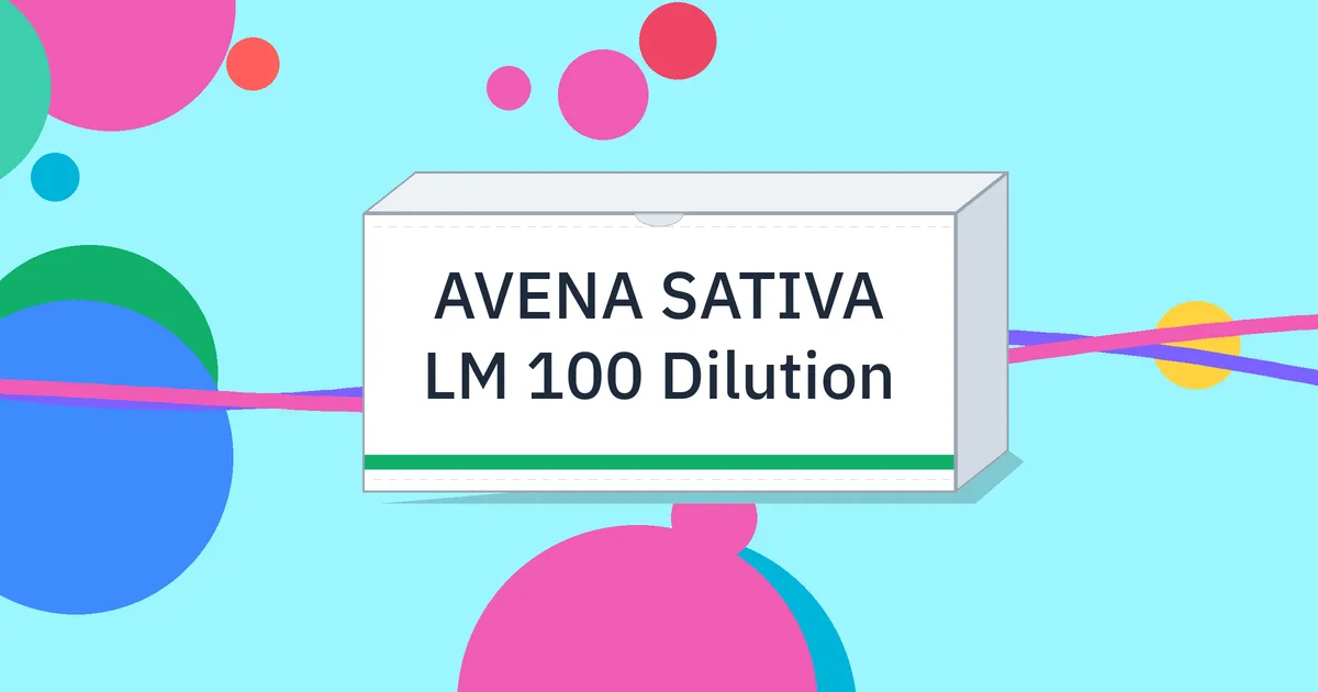 Symbolbild: Packung mit der Aufschrift AVENA SATIVA LM 100 Dilution (PZN 12787040) – Verfügbarkeit und Bezug in Apotheken in Frankfurt am Main