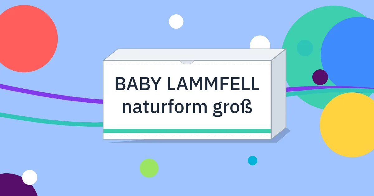 Symbolbild: Packung mit der Aufschrift BABY LAMMFELL naturform groß (PZN 02766491) – Verfügbarkeit und Bezug in Apotheken in Frankfurt am Main