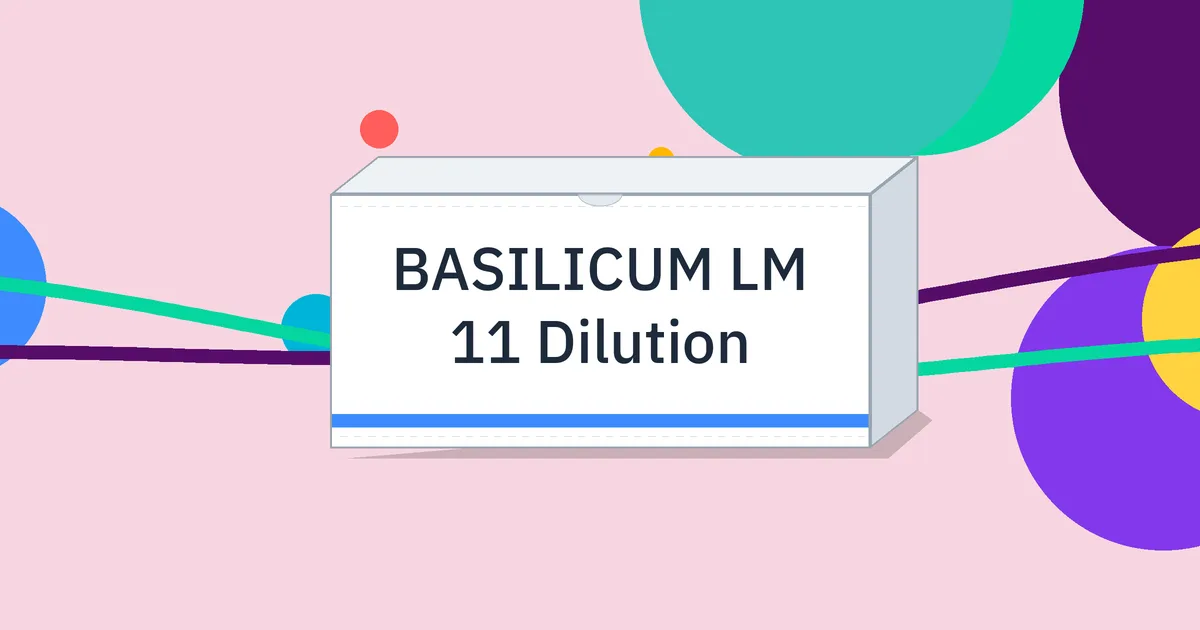 Symbolbild: Packung mit der Aufschrift BASILICUM LM 11 Dilution (PZN 12790711) – Verfügbarkeit und Bezug in Apotheken in Frankfurt am Main