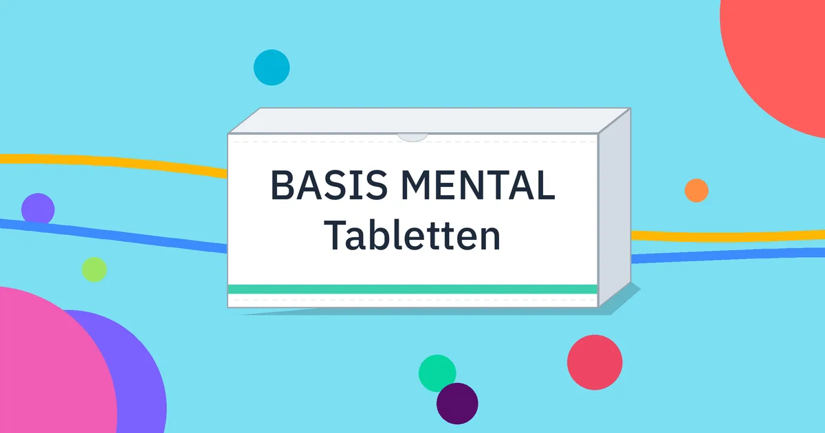 Symbolbild: Packung mit der Aufschrift BASIS MENTAL Tabletten (PZN 09423972) – Verfügbarkeit und Bezug in Apotheken in Frankfurt am Main