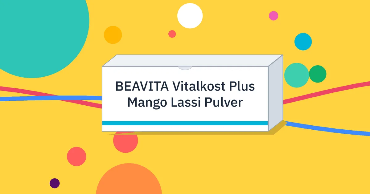 Symbolbild: Packung mit der Aufschrift BEAVITA Vitalkost Plus Mango Lassi Pulver (PZN 12503798) – Verfügbarkeit und Bezug in Apotheken in Frankfurt am Main