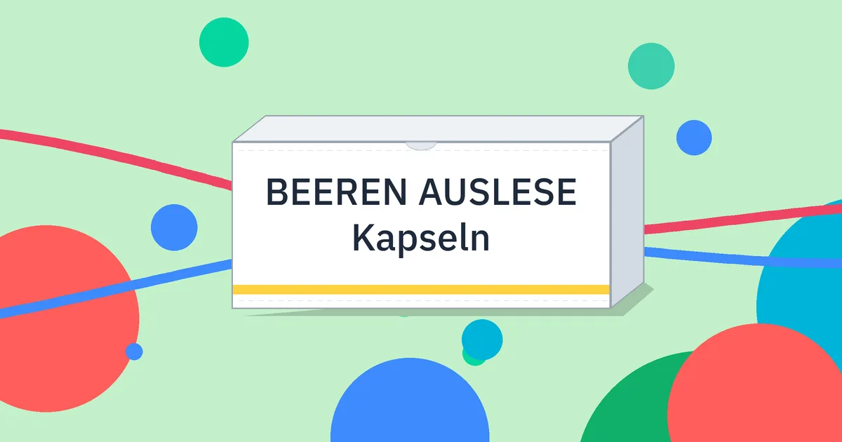 Symbolbild: Packung mit der Aufschrift BEEREN AUSLESE Kapseln (PZN 19198157) – Verfügbarkeit und Bezug in Apotheken in Frankfurt am Main