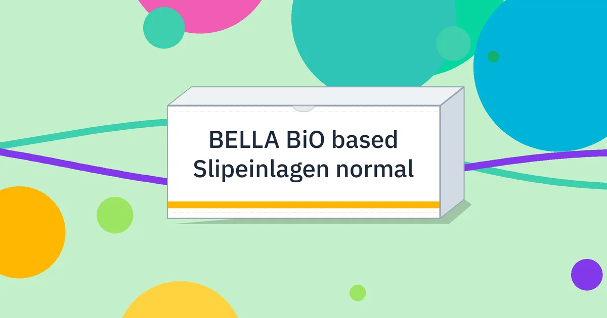 Symbolbild: Packung mit der Aufschrift BELLA BiO based Slipeinlagen normal (PZN 17979494) – Verfügbarkeit und Bezug in Apotheken in Frankfurt am Main