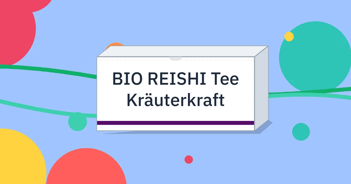 Symbolbild: Packung mit der Aufschrift BIO REISHI Tee Kräuterkraft (PZN 16017095) – Verfügbarkeit und Bezug in Apotheken in Frankfurt am Main