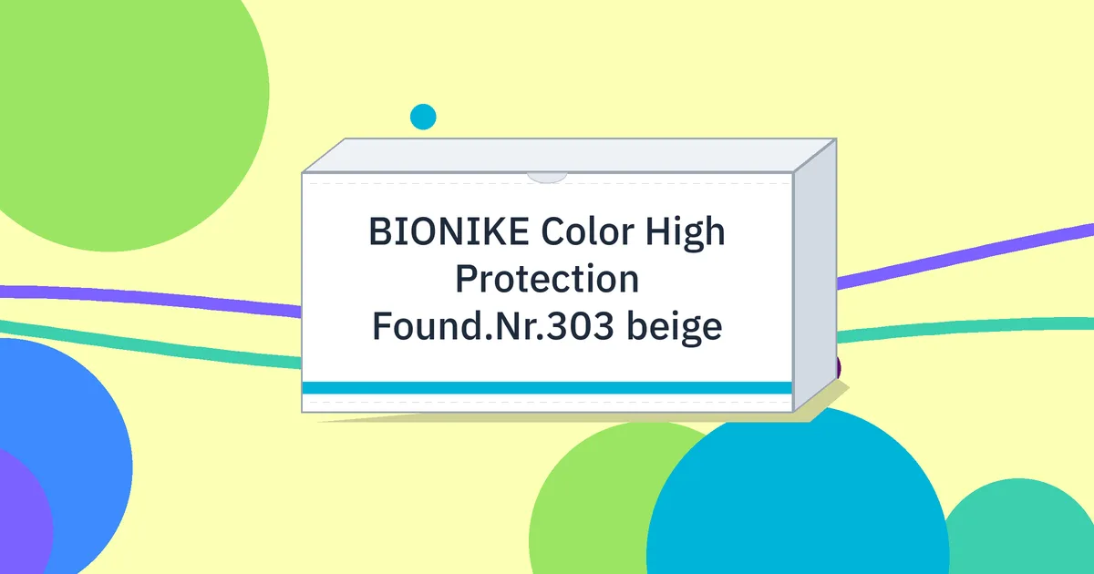 Symbolbild: Packung mit der Aufschrift BIONIKE Color High Protection Found.Nr.303 beige (PZN 12606216) – Verfügbarkeit und Bezug in Apotheken in Frankfurt am Main