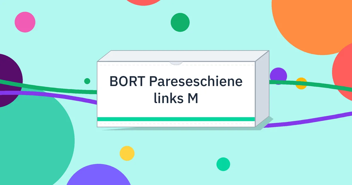 Symbolbild: Packung mit der Aufschrift BORT Pareseschiene links M (PZN 04384693) – Verfügbarkeit und Bezug in Apotheken in Frankfurt am Main