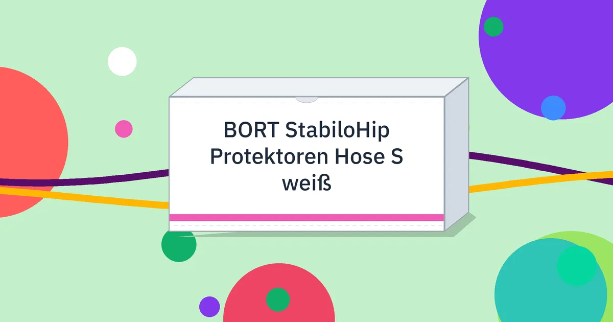Symbolbild: Packung mit der Aufschrift BORT StabiloHip Protektoren Hose S weiß (PZN 05563819) – Verfügbarkeit und Bezug in Apotheken in Frankfurt am Main