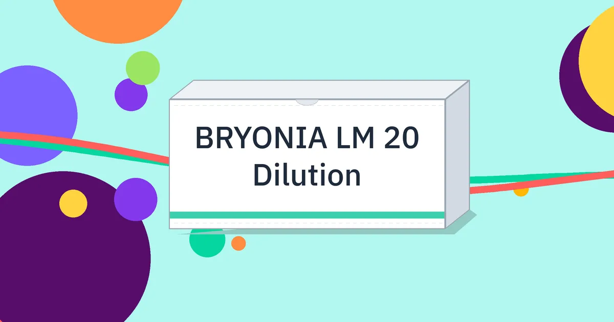 Symbolbild: Packung mit der Aufschrift BRYONIA LM 20 Dilution (PZN 12797050) – Verfügbarkeit und Bezug in Apotheken in Frankfurt am Main