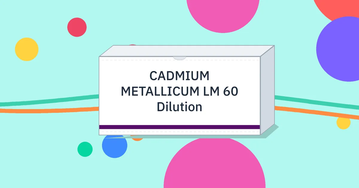 Symbolbild: Packung mit der Aufschrift CADMIUM METALLICUM LM 60 Dilution (PZN 13400698) – Verfügbarkeit und Bezug in Apotheken in Frankfurt am Main