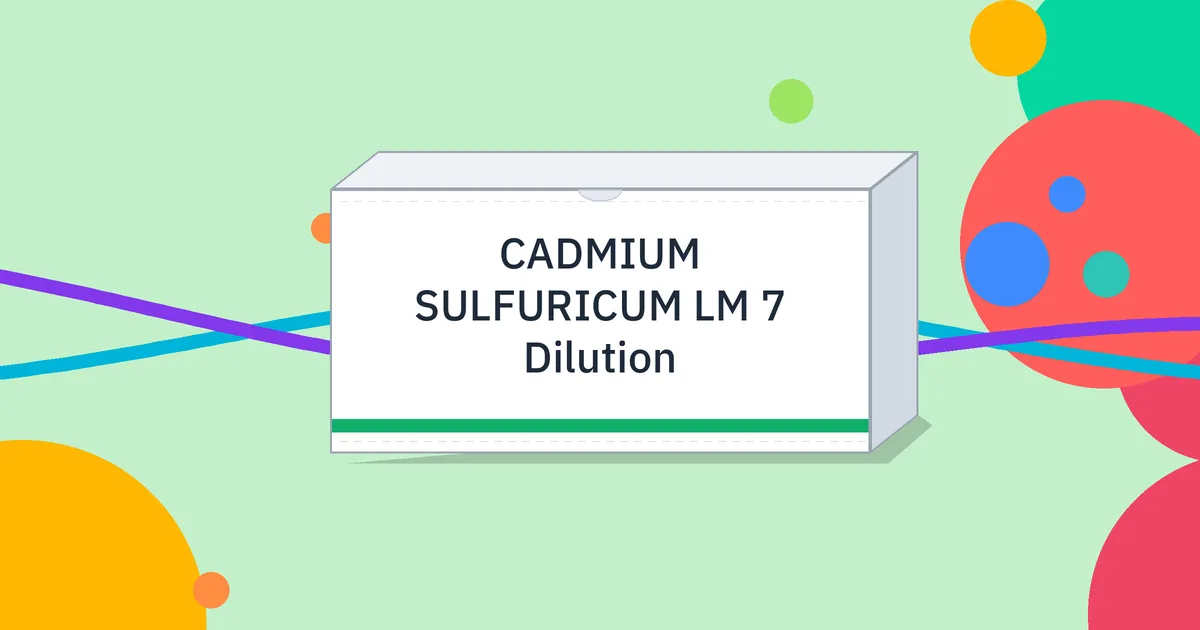 Symbolbild: Packung mit der Aufschrift CADMIUM SULFURICUM LM 7 Dilution (PZN 12798687) – Verfügbarkeit und Bezug in Apotheken in Frankfurt am Main