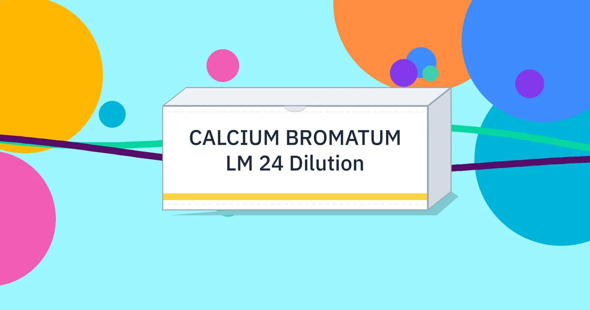 Symbolbild: Packung mit der Aufschrift CALCIUM BROMATUM LM 24 Dilution (PZN 13408004) – Verfügbarkeit und Bezug in Apotheken in Frankfurt am Main