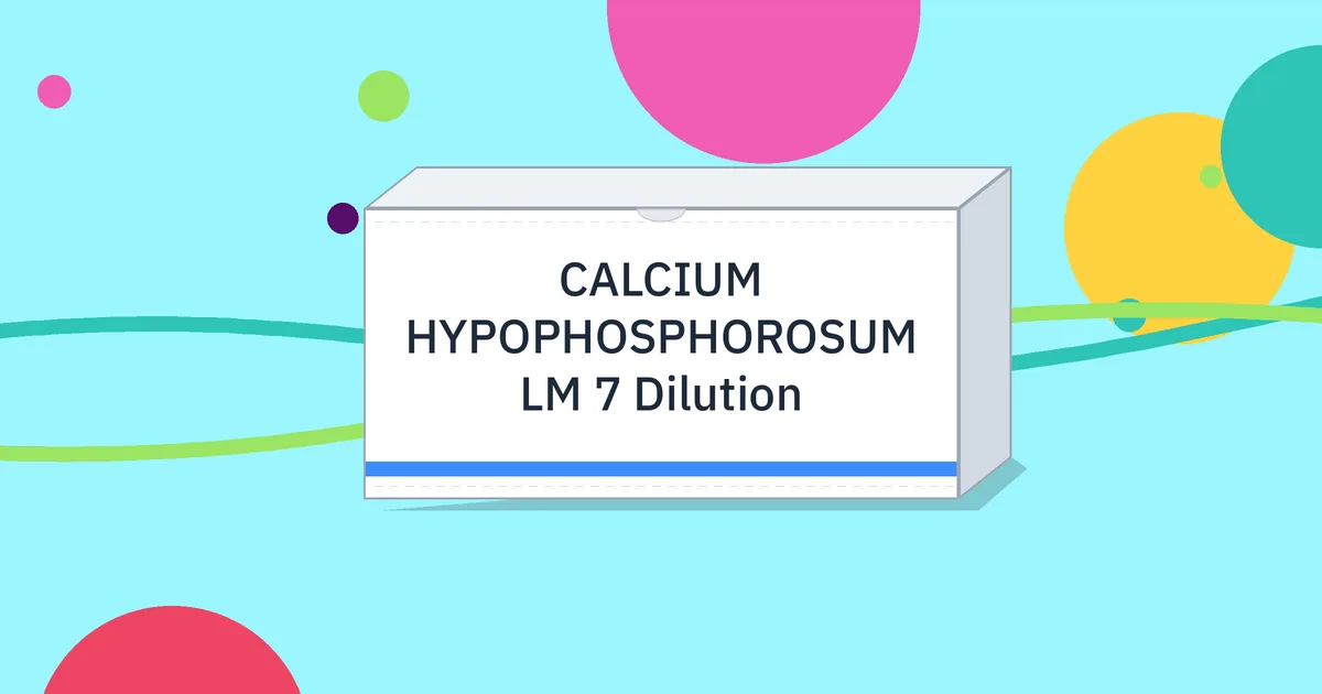 Symbolbild: Packung mit der Aufschrift CALCIUM HYPOPHOSPHOROSUM LM 7 Dilution (PZN 13408731) – Verfügbarkeit und Bezug in Apotheken in Frankfurt am Main