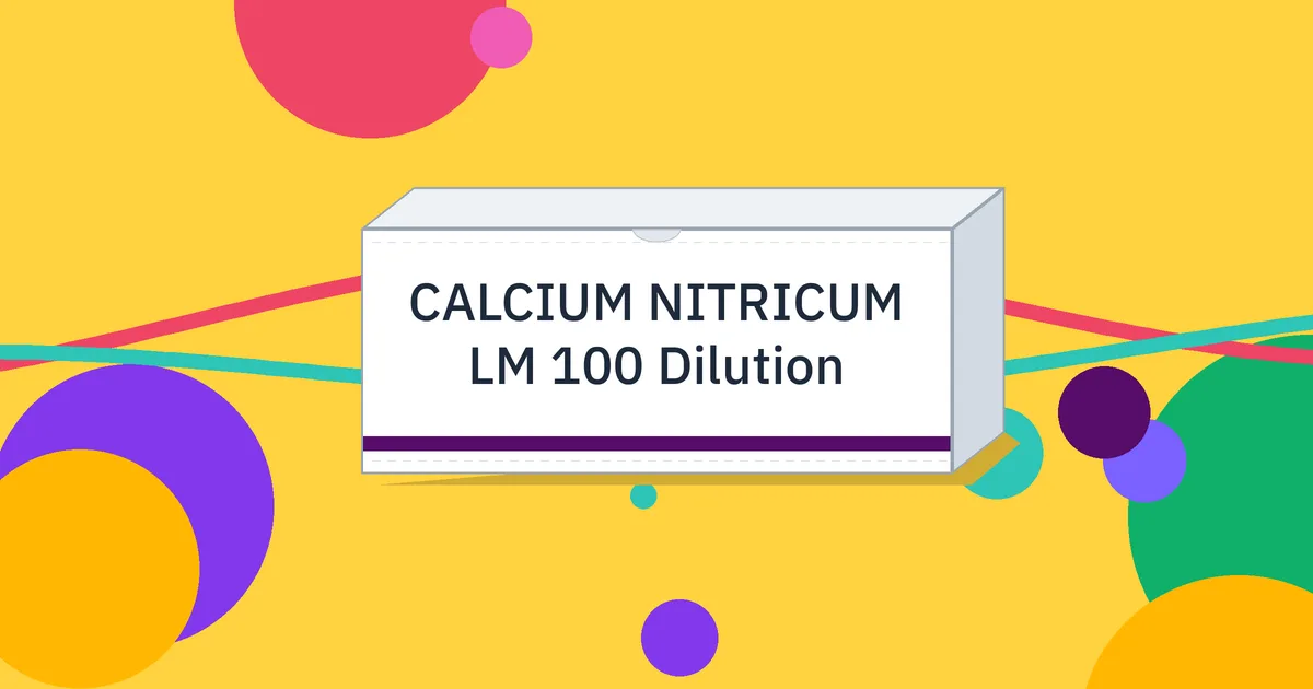 Symbolbild: Packung mit der Aufschrift CALCIUM NITRICUM LM 100 Dilution (PZN 13410053) – Verfügbarkeit und Bezug in Apotheken in Frankfurt am Main