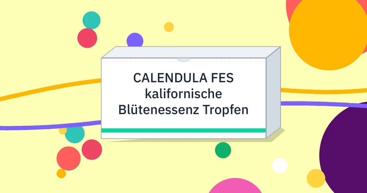 Symbolbild: Packung mit der Aufschrift CALENDULA FES kalifornische Blütenessenz Tropfen (PZN 09173133) – Verfügbarkeit und Bezug in Apotheken in Frankfurt am Main